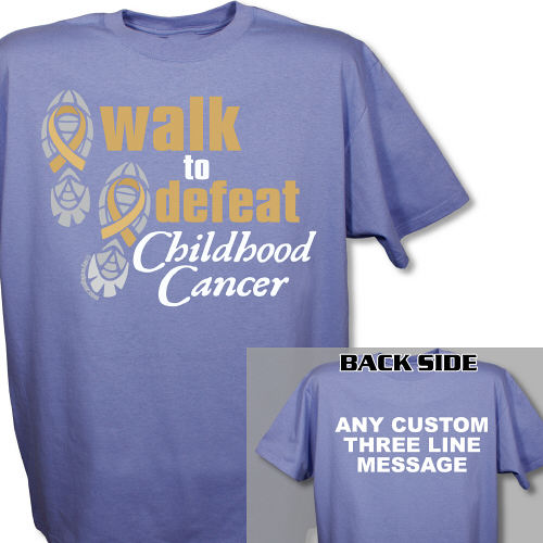 Personalized Walk to Defeat Childhood Cancer T-Shirt | MyWalkGear.com