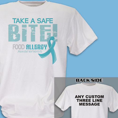Take a Safe Bite Food Allergy Awareness T-Shirt | MyWalkGear.com