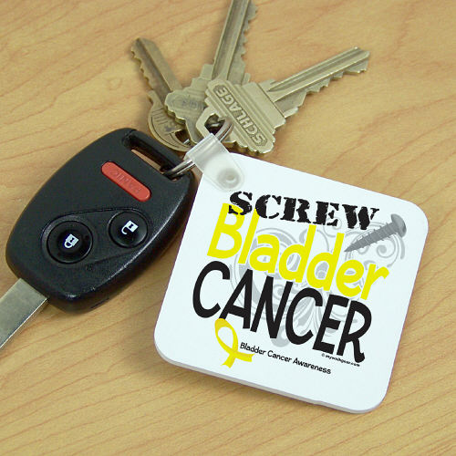 Screw Bladder Cancer Awareness Key Chain | MyWalkGear.com