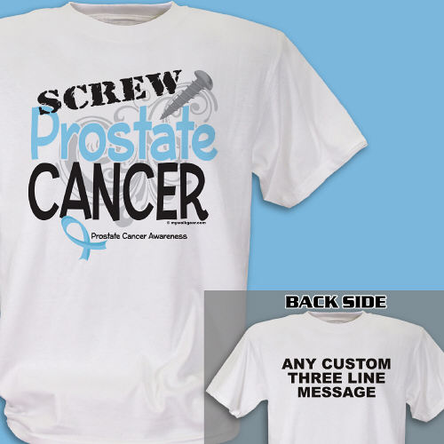 Screw Prostate Cancer T-Shirt | MyWalkGear.com
