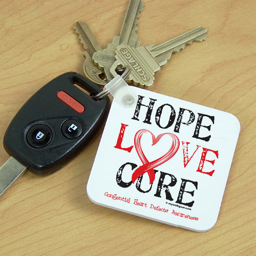 CHD Hope Awareness Key Chain | MyWalkGear.com