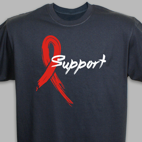 Red Awareness Ribbon T-Shirt | MyWalkGear.com