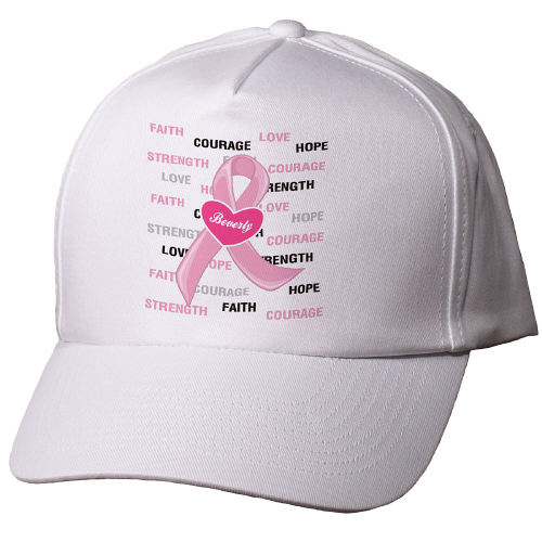 Hope & Love Personalized Breast Cancer Awareness Hat | MyWalkGear.com