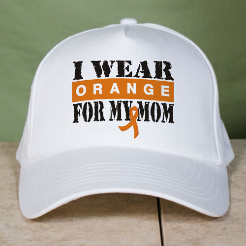 Personalized I Wear Orange Multiple Sclerosis Hat | MyWalkGear.com