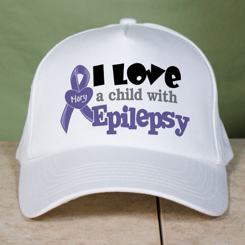 Personalized I Love A Child With Epilepsy Hat | MyWalkGear.com