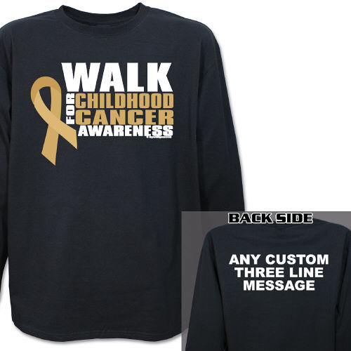 Personalized Walk for Childhood Cancer Awareness Long Sleeve Shirt ...