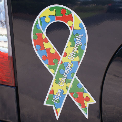 Autism Awareness Ribbon Magnet | MyWalkGear.com