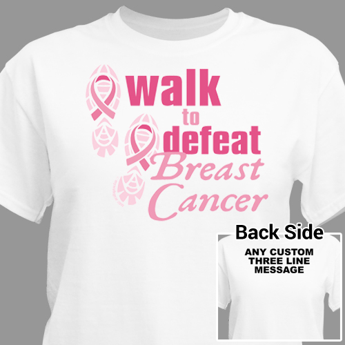 Personalized Walk to Defeat Breast Cancer T-Shirt | MyWalkGear.com