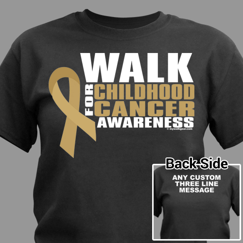 Personalized Walk for Childhood Cancer Awarness T-Shirt | MyWalkGear.com