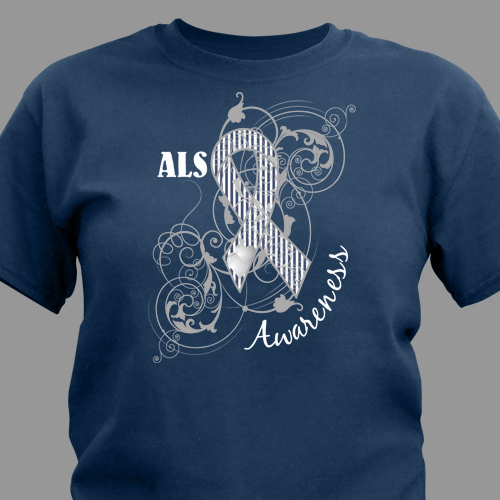 ALS Awareness Ribbon T-Shirt | MyWalkGear.com