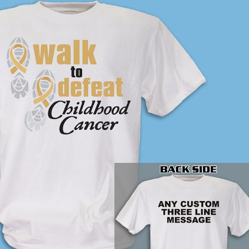 Personalized Walk to Defeat Childhood Cancer T-Shirt | MyWalkGear.com