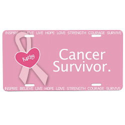 Cancer Survivor - Breast Cancer Awareness Personalized License Plate ...