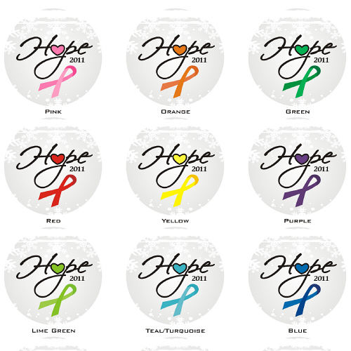 Ceramic Hope Awareness Christmas Ornament | MyWalkGear.com